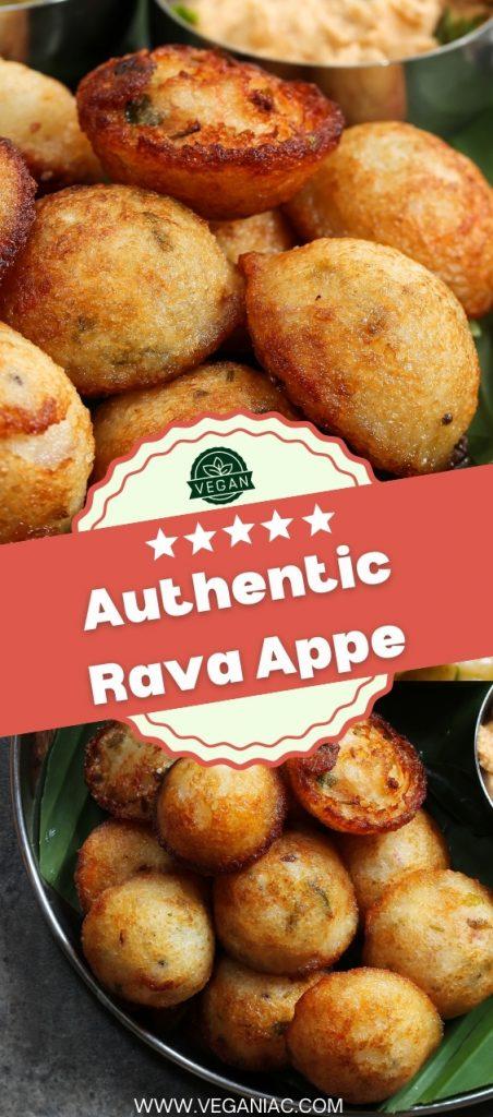 Authentic Rava Appe Easy Recipe - Veganiac